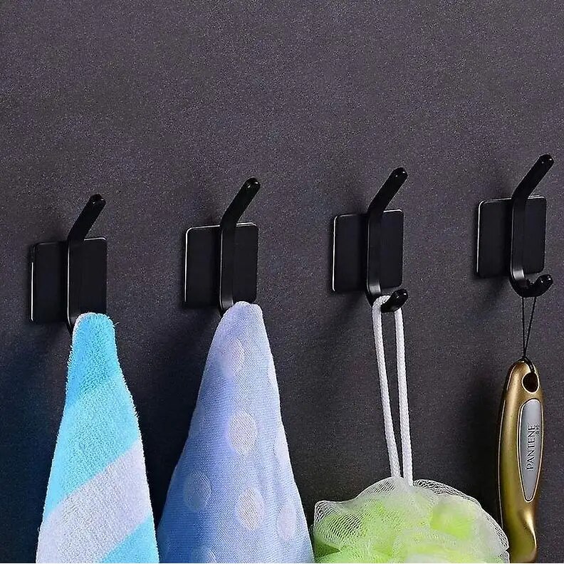 Set 4 Carlige tip cuier baie pentru prosop, ANILLOROCA, din otel ...