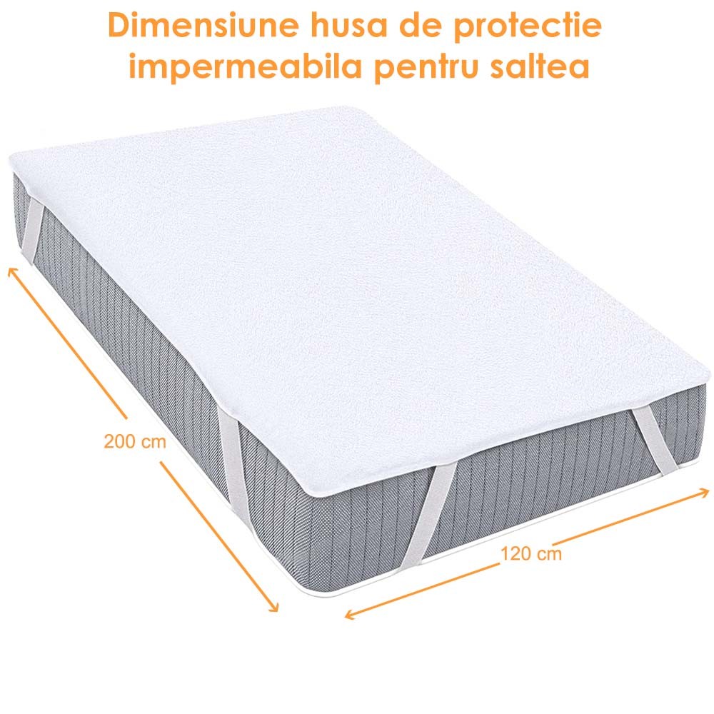 Husa protectie saltea impermeabila Pernador, matlasata, prindere cu ...
