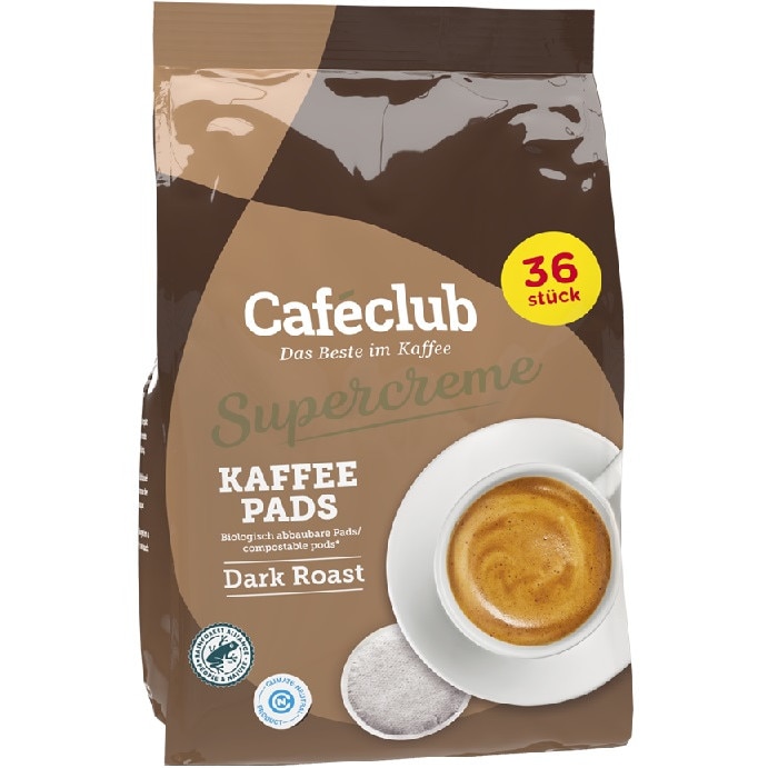 Paduri cafea Cafeclub SuperCreme dark roast 36 paduri, 250 g - eMAG.ro