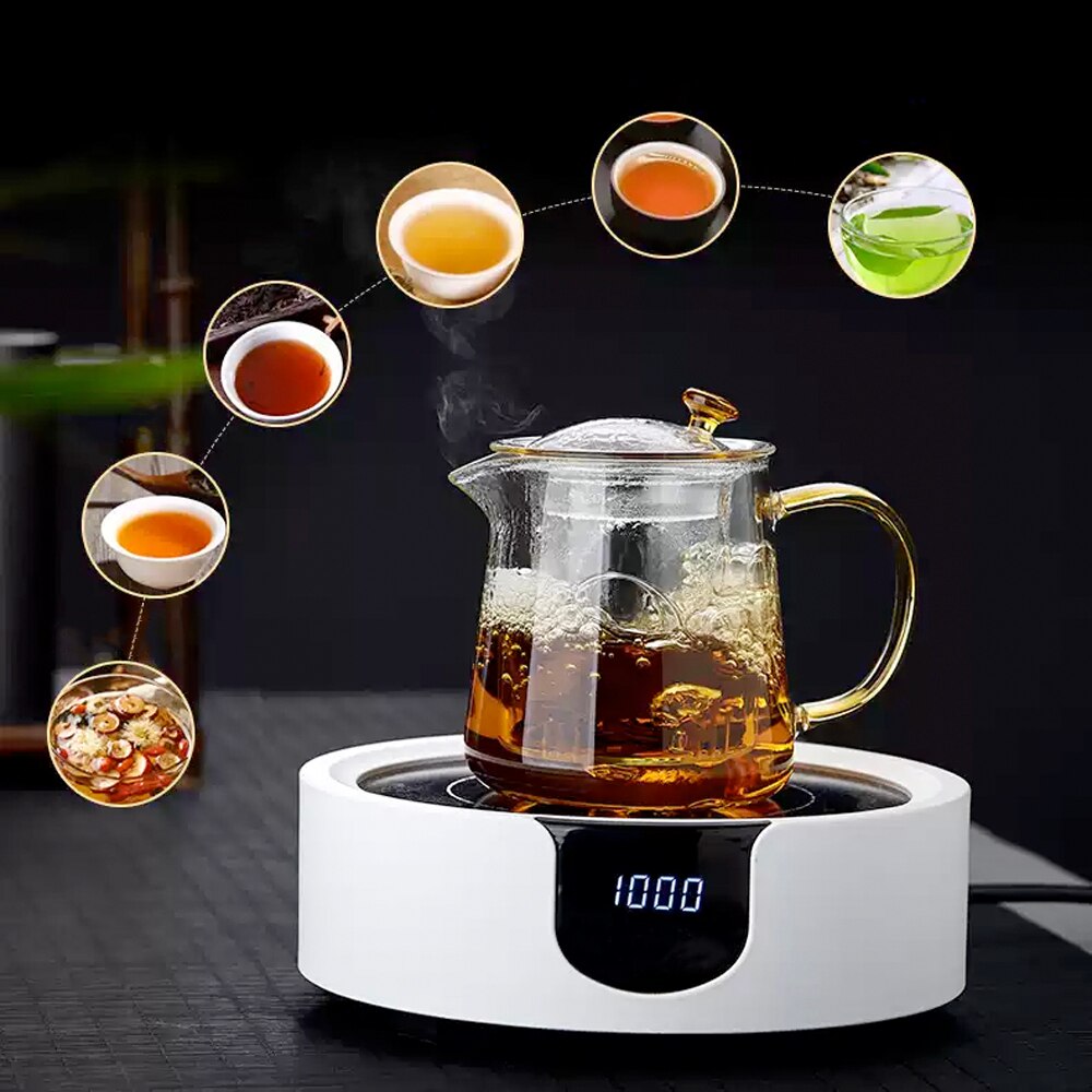 Ceainic cu infuzor de sticla, Quasar & Co.®, recipient pentru ceai ...