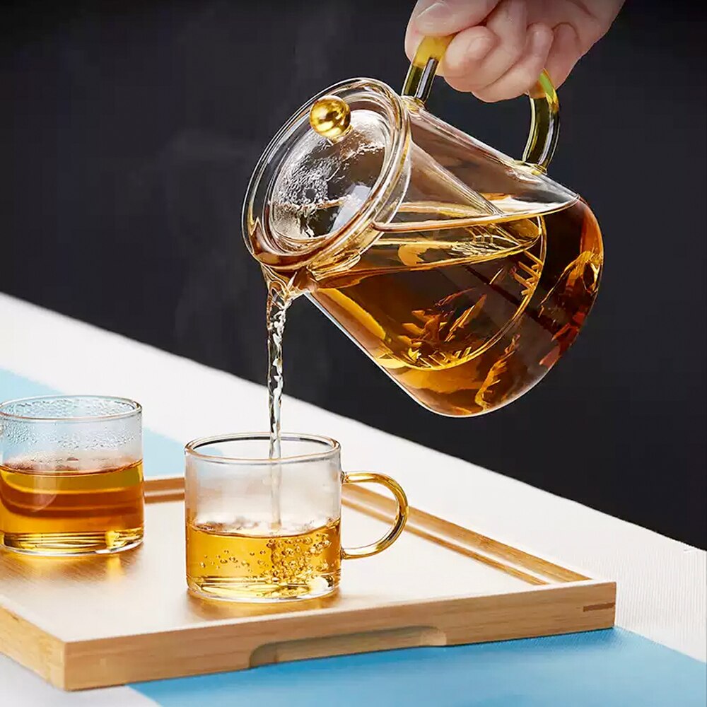 Ceainic cu infuzor de sticla, Quasar & Co.®, recipient pentru ceai ...