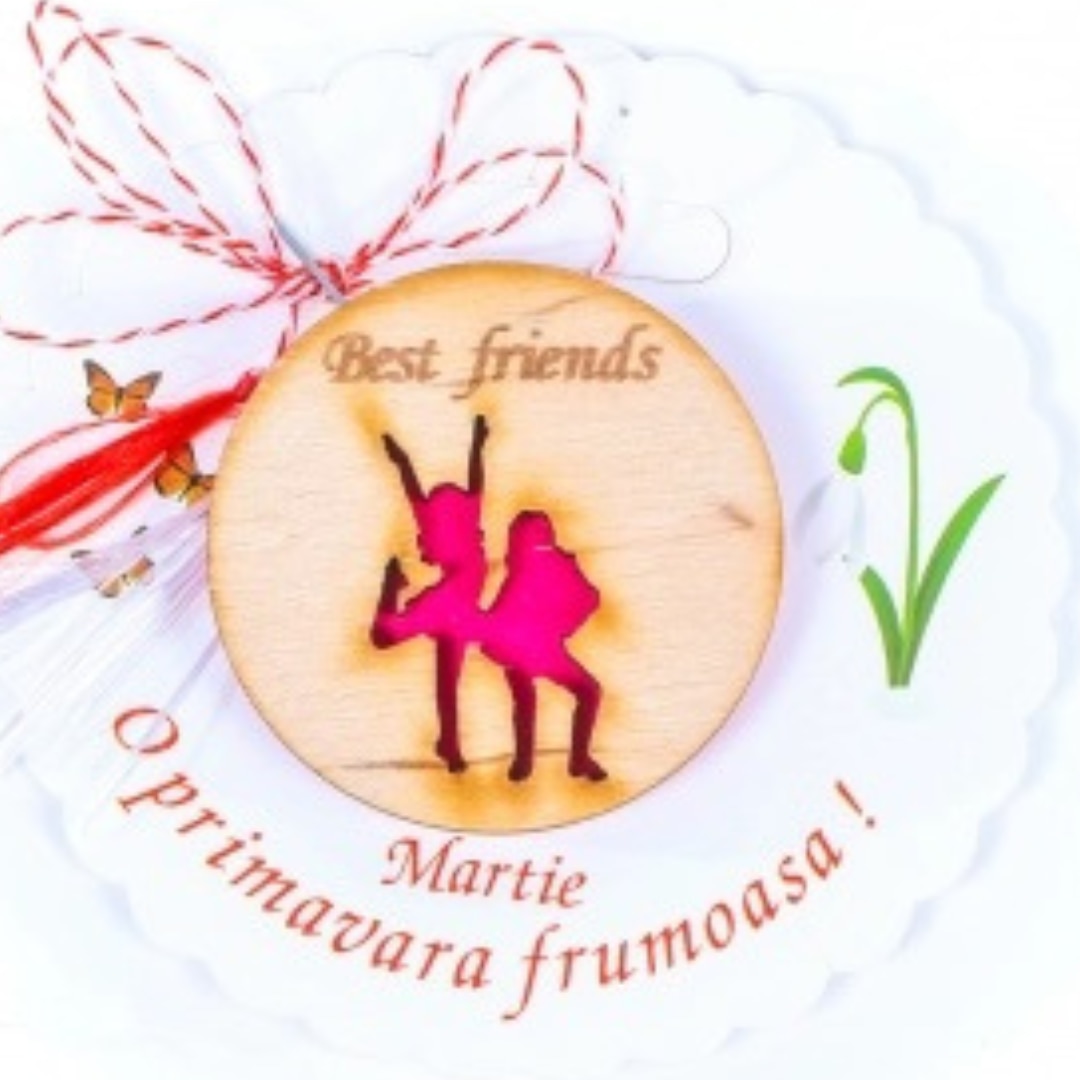 Martisor din lemn cu cele mai bune prietene - eMAG.ro
