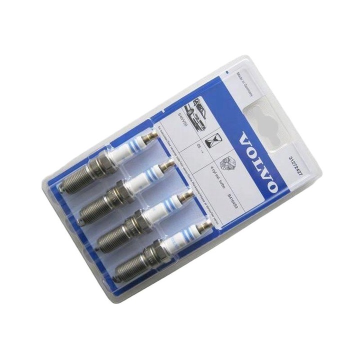 Set 4 bujii, Volvo, Compatibil cu Volvo C30/S40/V50 - eMAG.ro