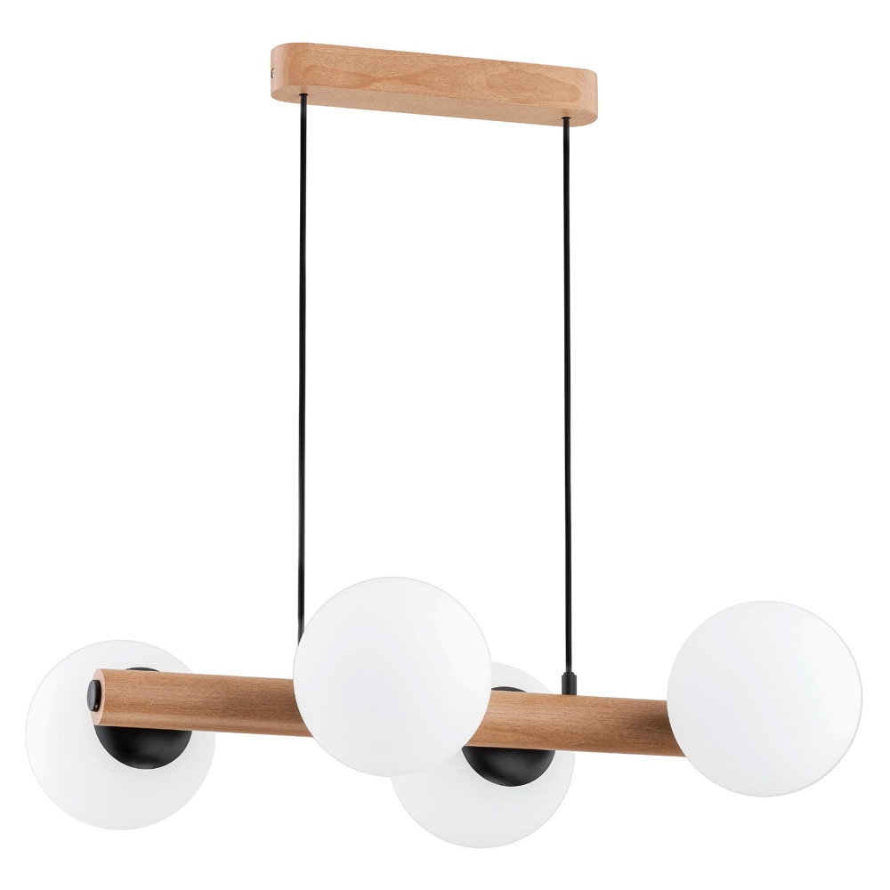 Lustra, Alfa, Metal, E27, Negru/Maro - eMAG.ro