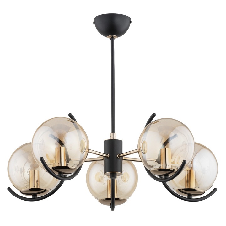 Luster, Alfa, Metal, E27, Черен - eMAG.bg