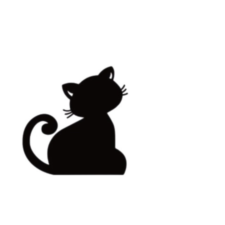 Tabla de scris autocolant, pentru Scris cu Creta, aspect Pisica, Negru ...