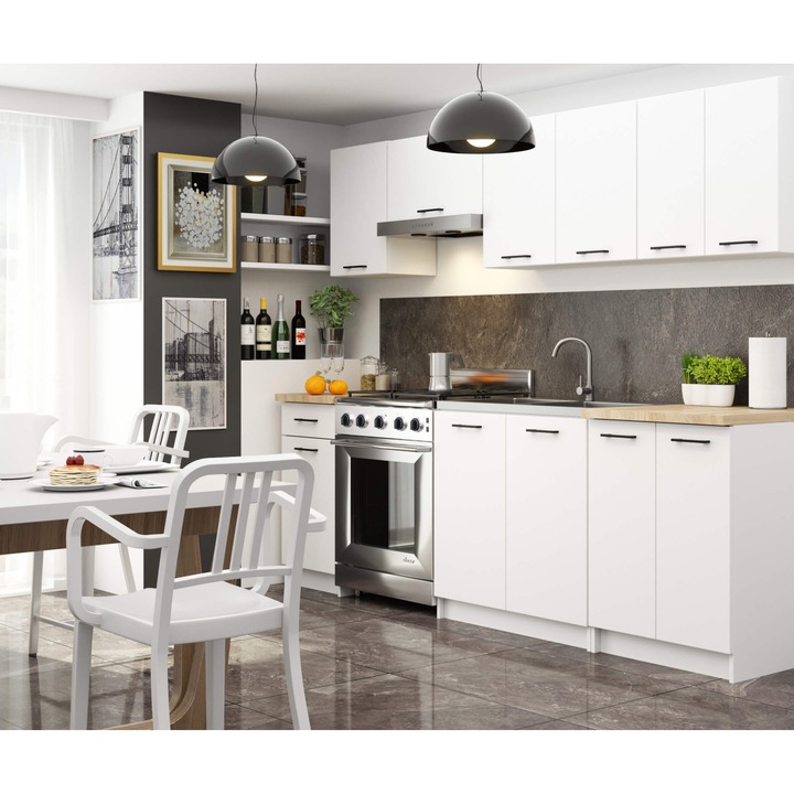 Set mobila de bucatarie Oliwia, Akord Furniture Factory, PAL, 240 x 46 ...