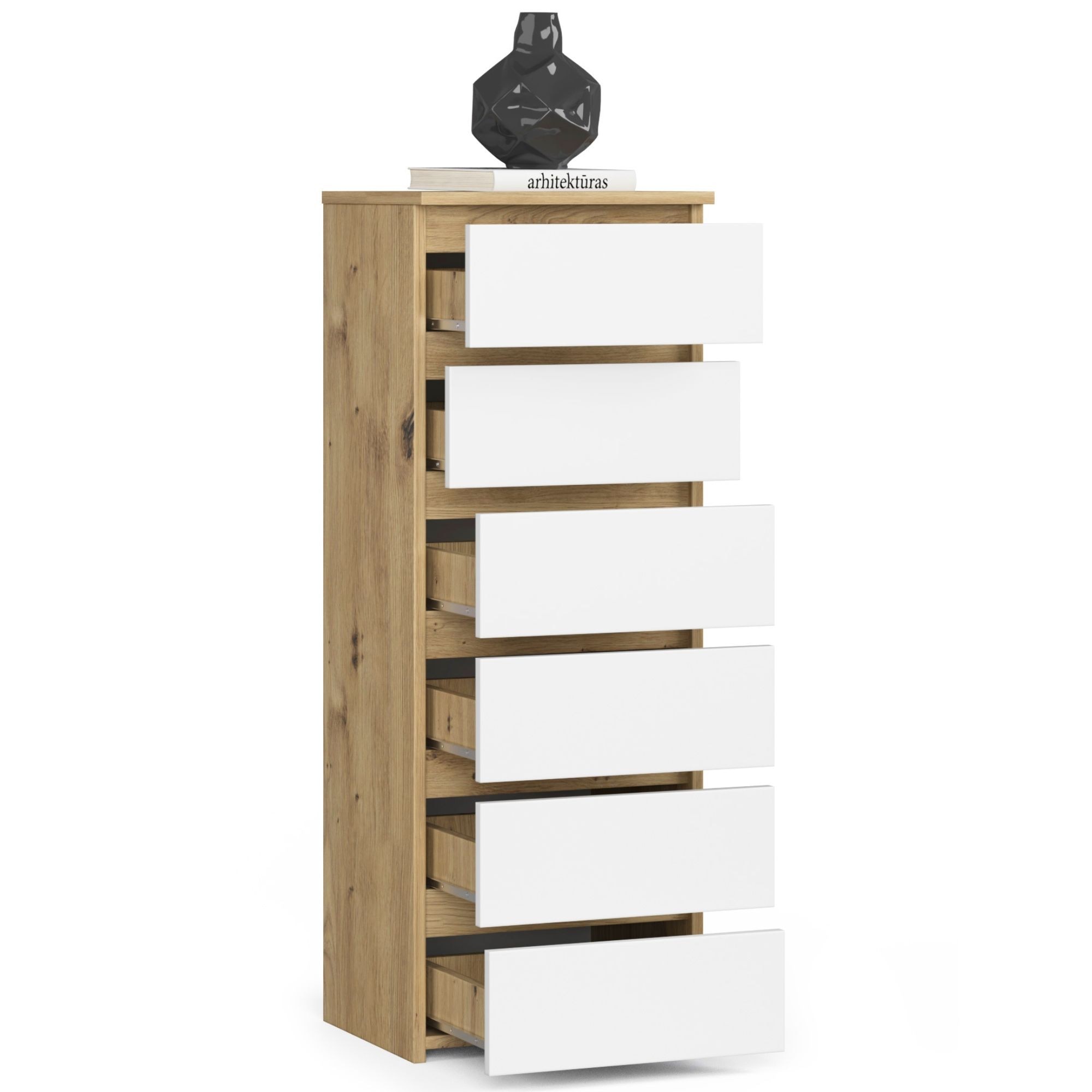 Comoda, Akord Furniture Factory, PAL, 40 x 35 x 109 cm, Stejar Artisan ...