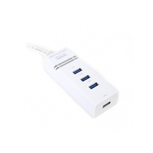 Hub Omega 4 porturi USB 3.0, 50cm, Alb - eMAG.ro