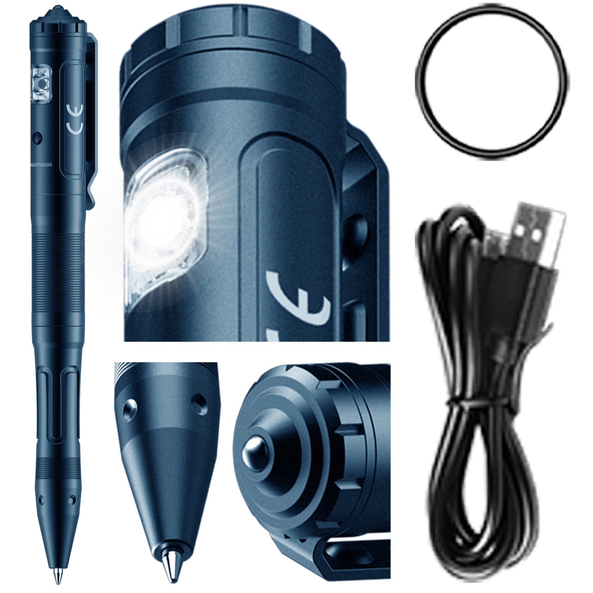 Химикалка с фенерче, Fenix, Синя - eMAG.bg