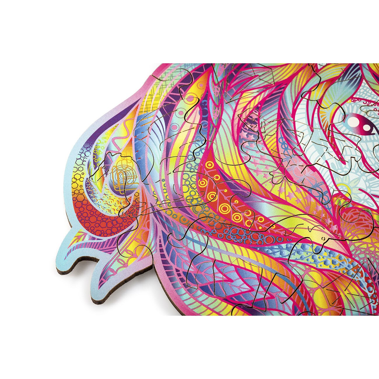 Mechanikus színes puzzle 2D, Kék Egyszarvú, Wood Trick, 21 darab - eMAG.hu