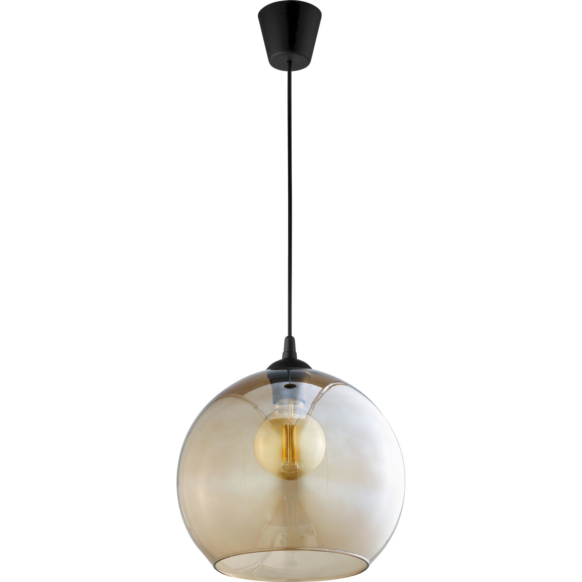 Pendul de iluminat, TK Lighting, Metal, Soclu E27, Negru/Bej - eMAG.ro