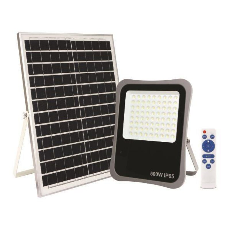 Proiector solar LED Ferrara, 500W, 4000K, Multicolor - eMAG.ro