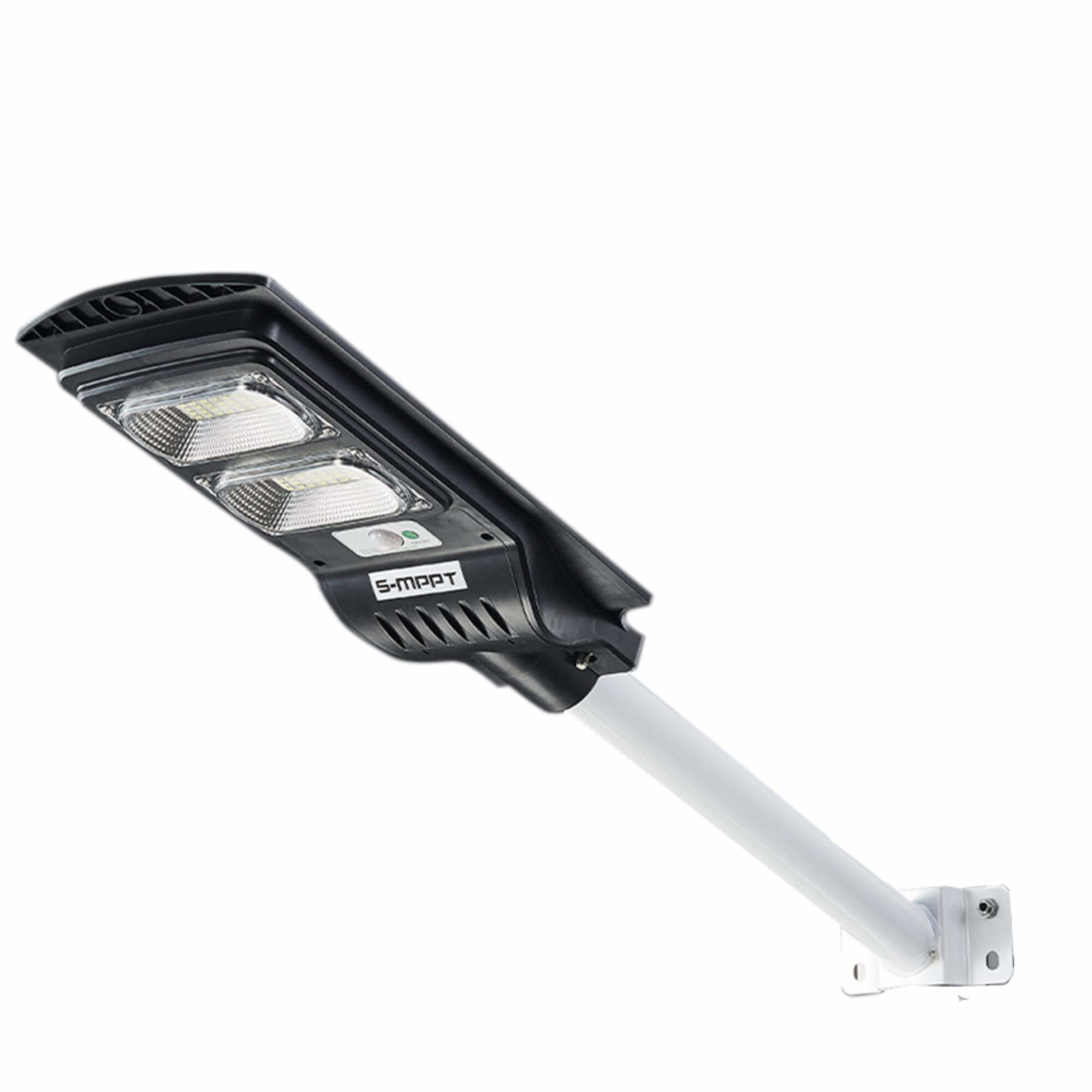 Lampa solara stradala, Hofftech, 100W, 96 LED, IP65, panou solar ...