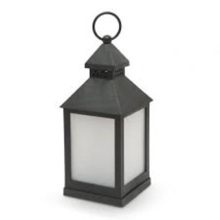 Lampa felinar LED cu baterii, model imitatie de flacara - negru - eMAG.ro