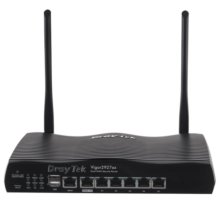Router wireless, DrayTek, Vigor 2927ax, 10/100Mbps, Negru - eMAG.ro