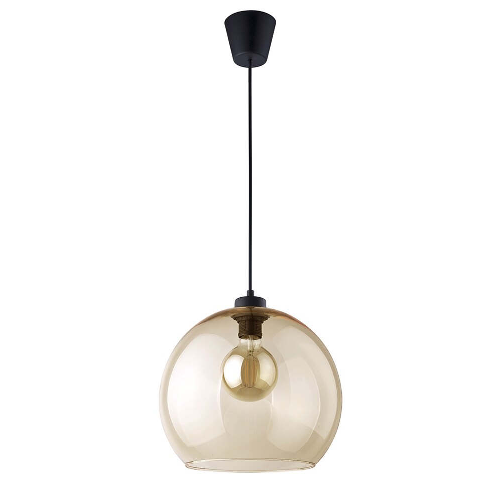 Pendul de iluminat, TK Lighting, Metal, Soclu E27, Negru/Bej - eMAG.ro