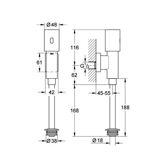 Robinet pisoar Tecton Skate 37421000 Grohe - eMAG.ro