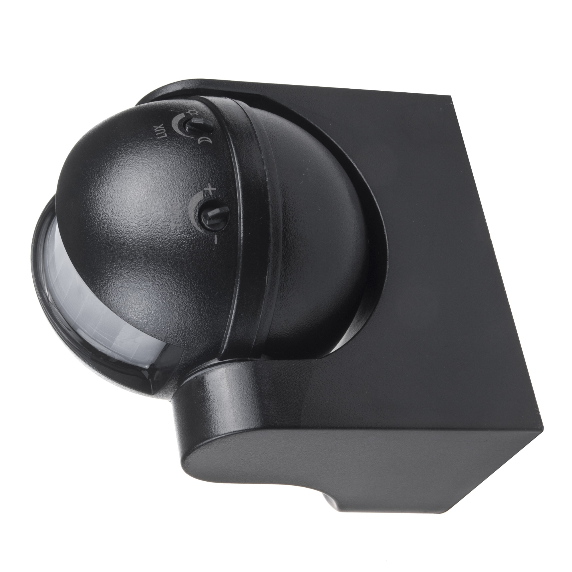 Senzor de miscare PIR, infrarosu, IP44, negru, raza de actiune 12m ...