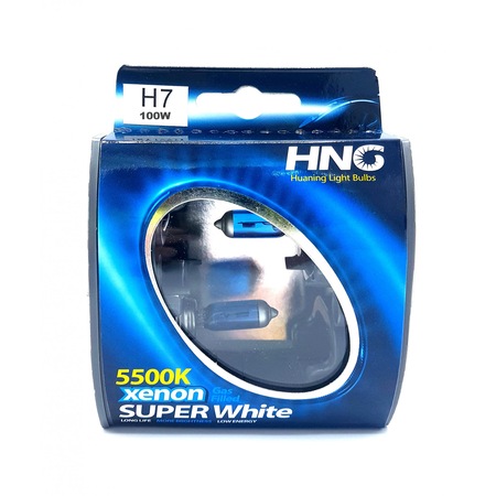 Set becuri H7 HNG 5500K 100W Super White Halogen - eMAG.ro