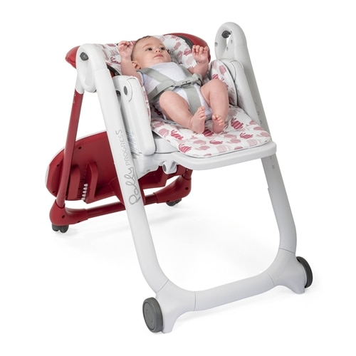 Scaun de Masa Polly Progres 5 in 1 Chicco Red 0 luni+ - eMAG.ro