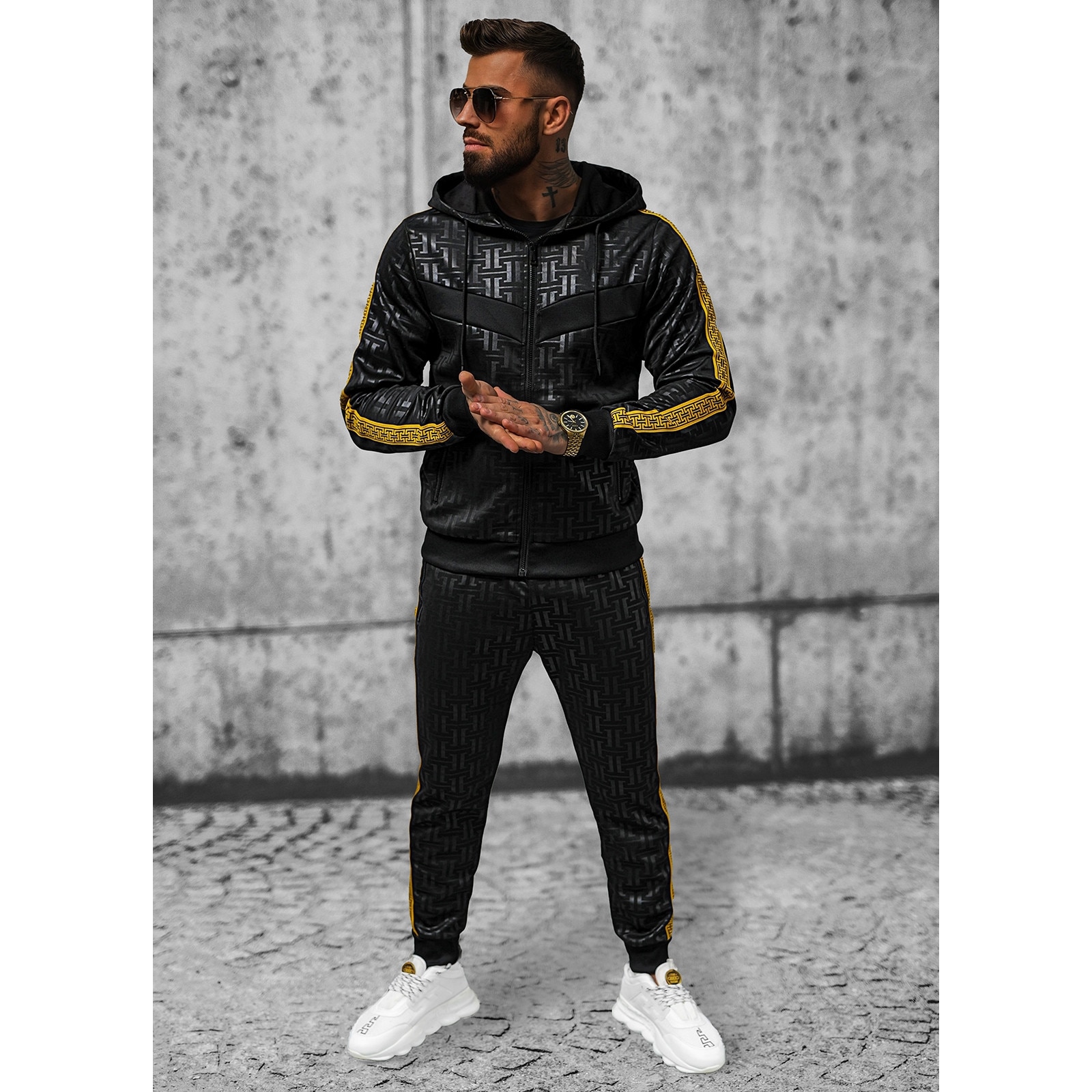 Compleu sport barbati negru OZONEE O/3A165 XXL - eMAG.ro