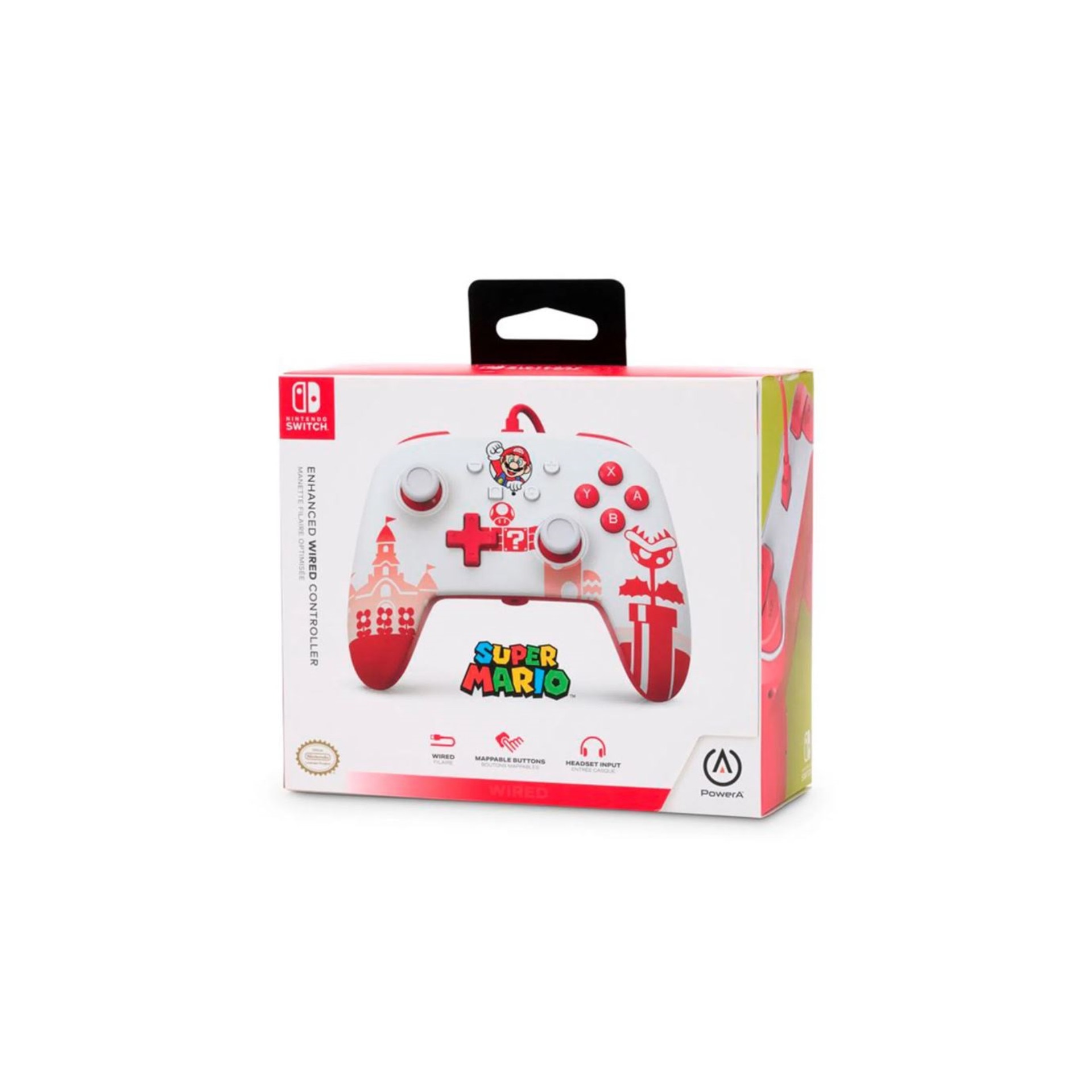 Controller Powera Enhanced Wired Mario Red/white - Nsw - eMAG.ro
