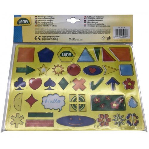 Set de 2 sabloane Lena pentru desenat litere, numere, forme - eMAG.ro