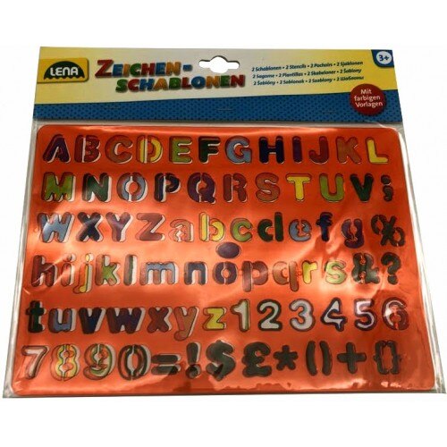 Set de 2 sabloane Lena pentru desenat litere, numere, forme - eMAG.ro