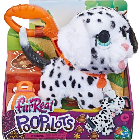 Jucarie interactiva FurReal Poopalots - Catelus Dalmatian, cu lesa ...