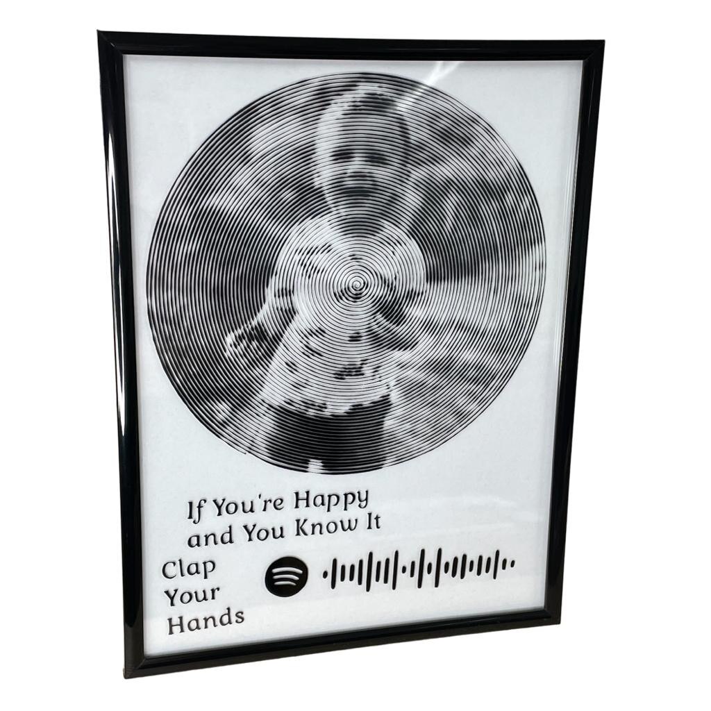 Tabloul Personalizat Disc Vinil Style, cu poza si melodie, Stickers ...