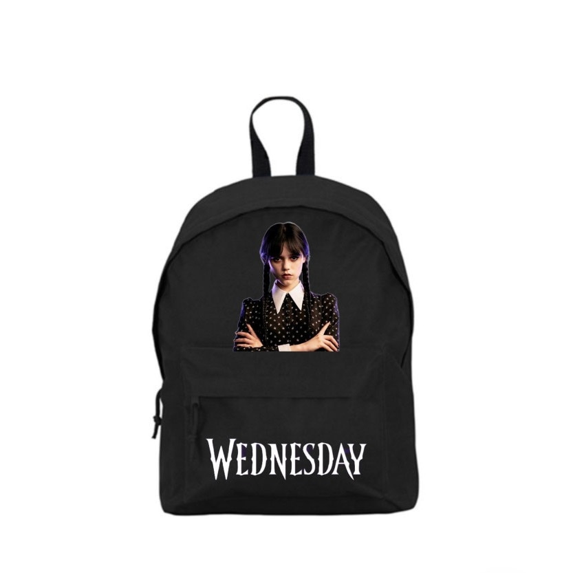 Ghiozdan Wednesday M1 culoare negru, dimensiune 42 x 14 x 30 cm - eMAG.ro