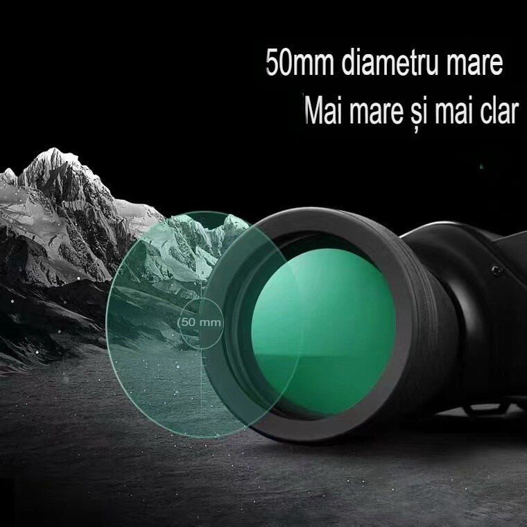 Binoclu 20X50, viziune nocturna cu lumina scazuta, negru, reglare ...