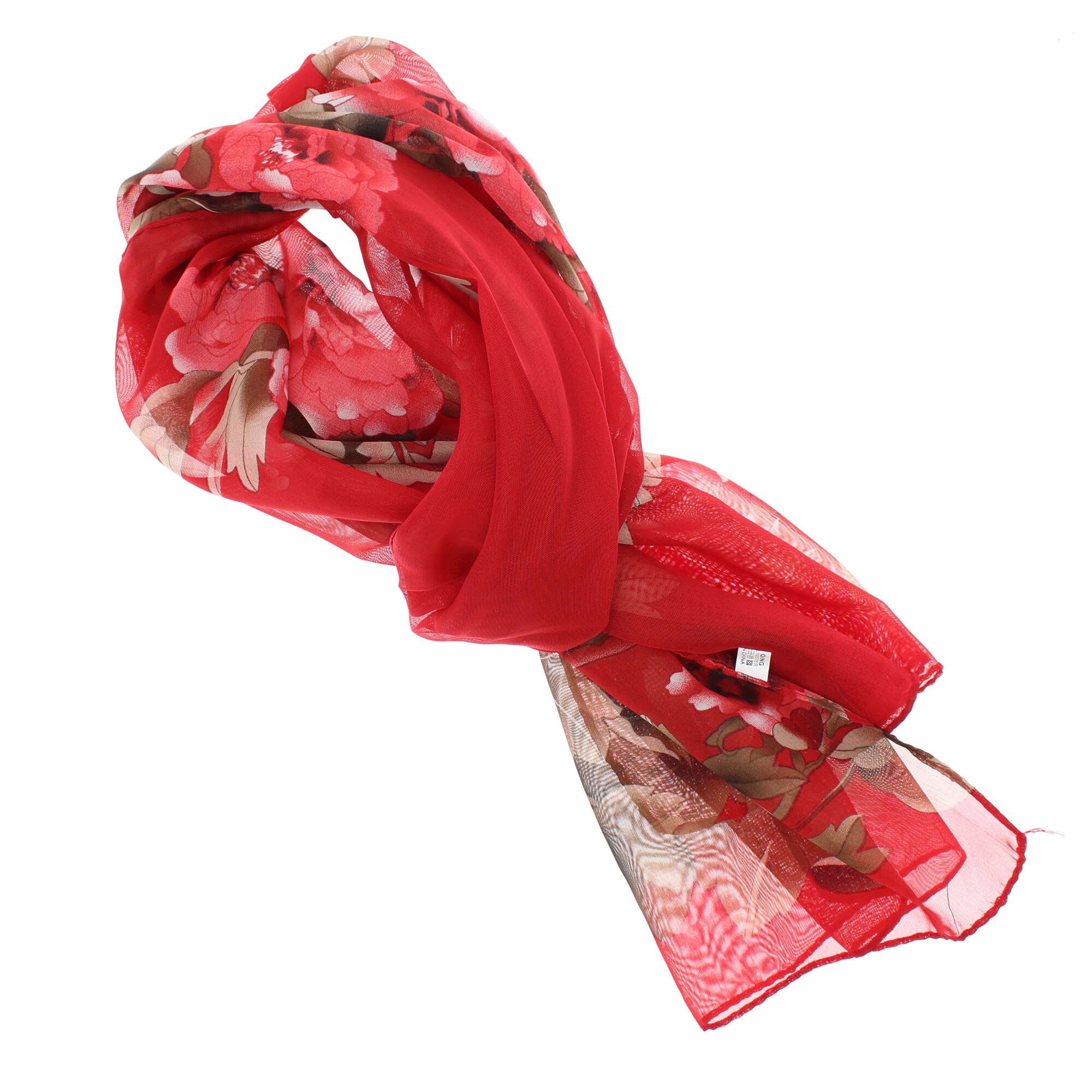Esarfa, de dama, Buticcochet, din poliester, imprimeu cu flori, 50x150 ...