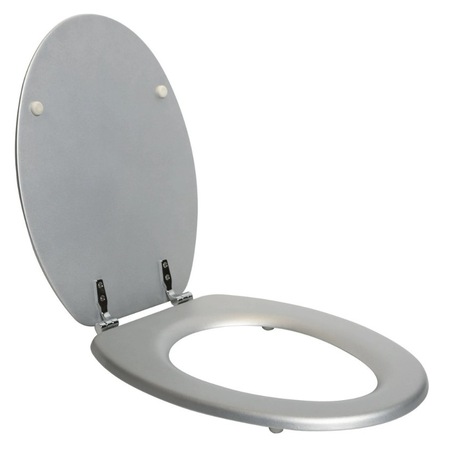 Capac WC Essential, din MDF, balamale otel inoxidabil, inchidere ...