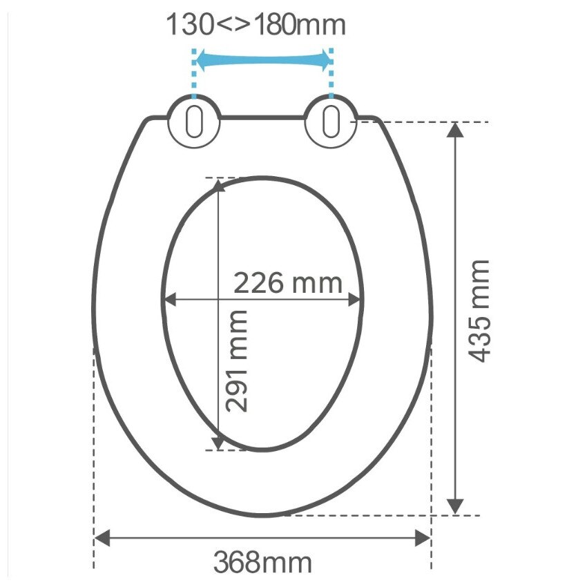 Capac WC Essential, din MDF, balamale otel inoxidabil, inchidere ...