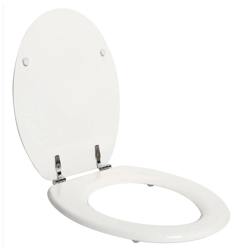 Capac WC Essential, din MDF, balamale otel inoxidabil, inchidere ...