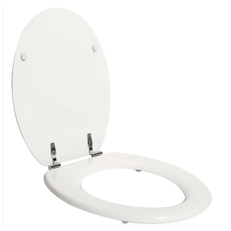 Capac WC Essential, din MDF, balamale otel inoxidabil, inchidere ...