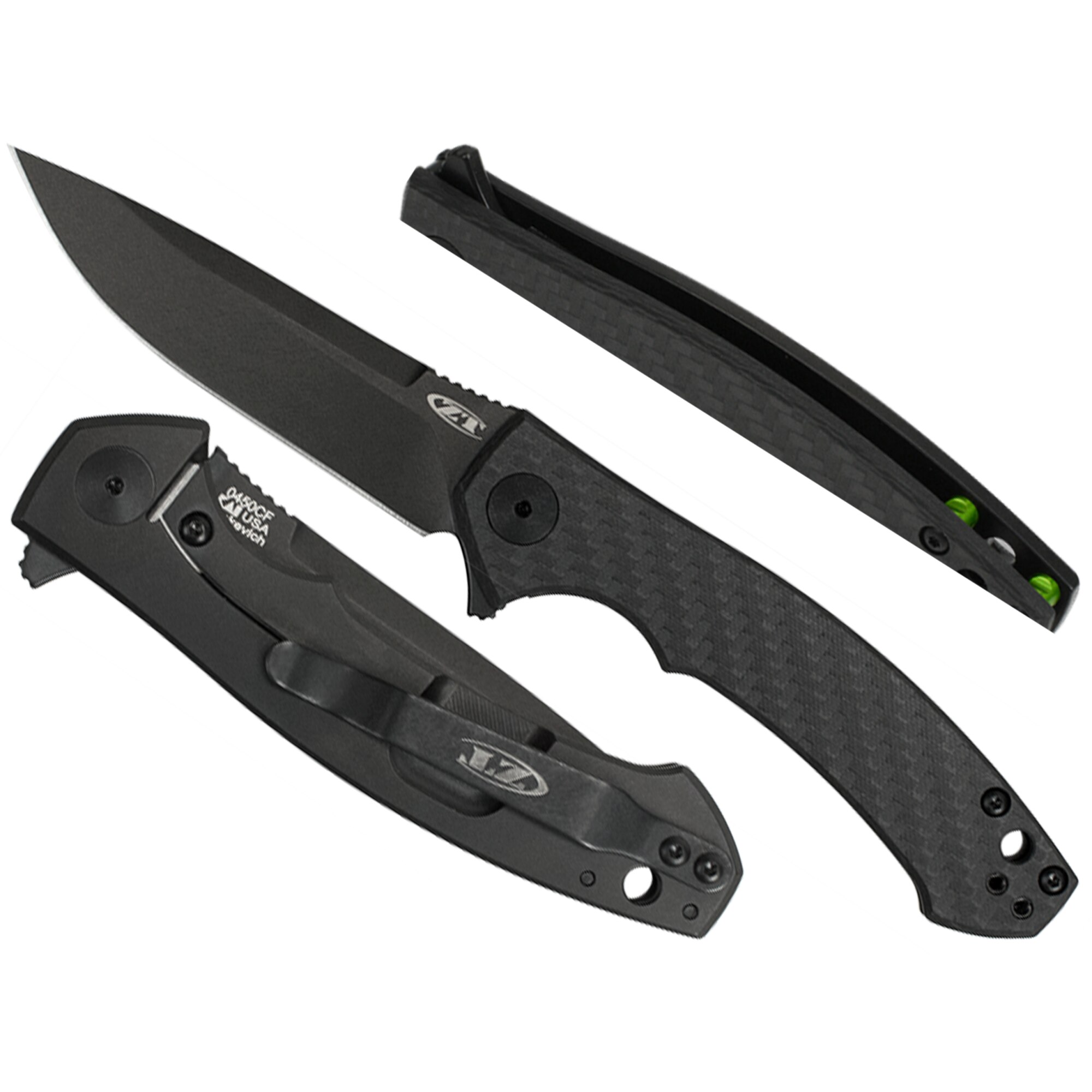 Cutit pliabil ZT Sinkevich 0450CF, Zero Tolerance, Inox/Titan/Fibra de ...