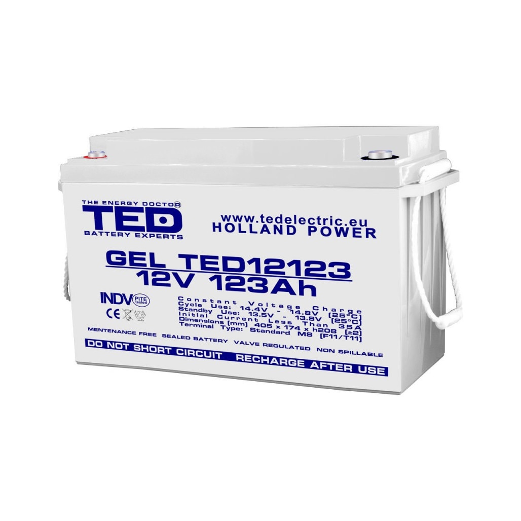 Акумулатор AGM VRLA 12V 123A, GEL Deep Cycle, 405mm x 173mm xh 220mm ...