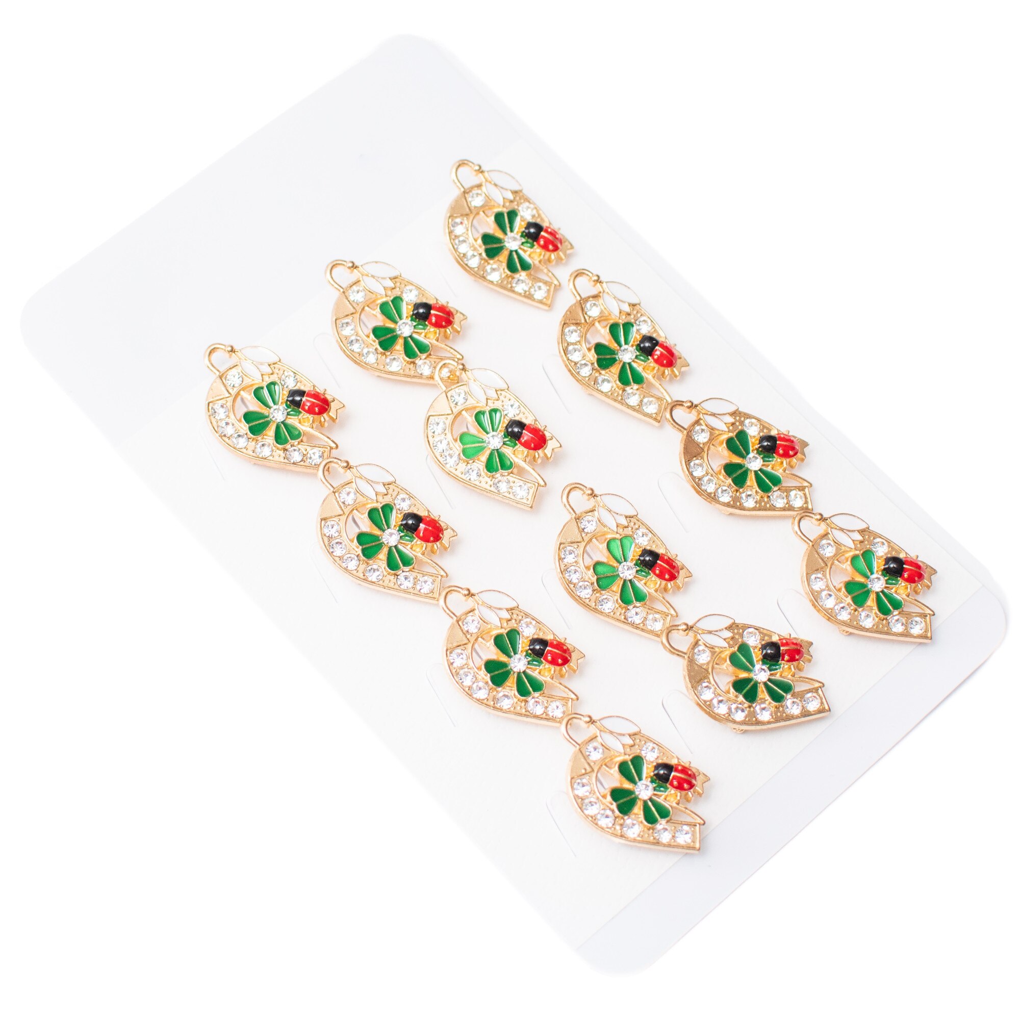 Colorissima márciuska bross készlet, 12 db, Szerencsehozó Patkó, 2.5 cm ...