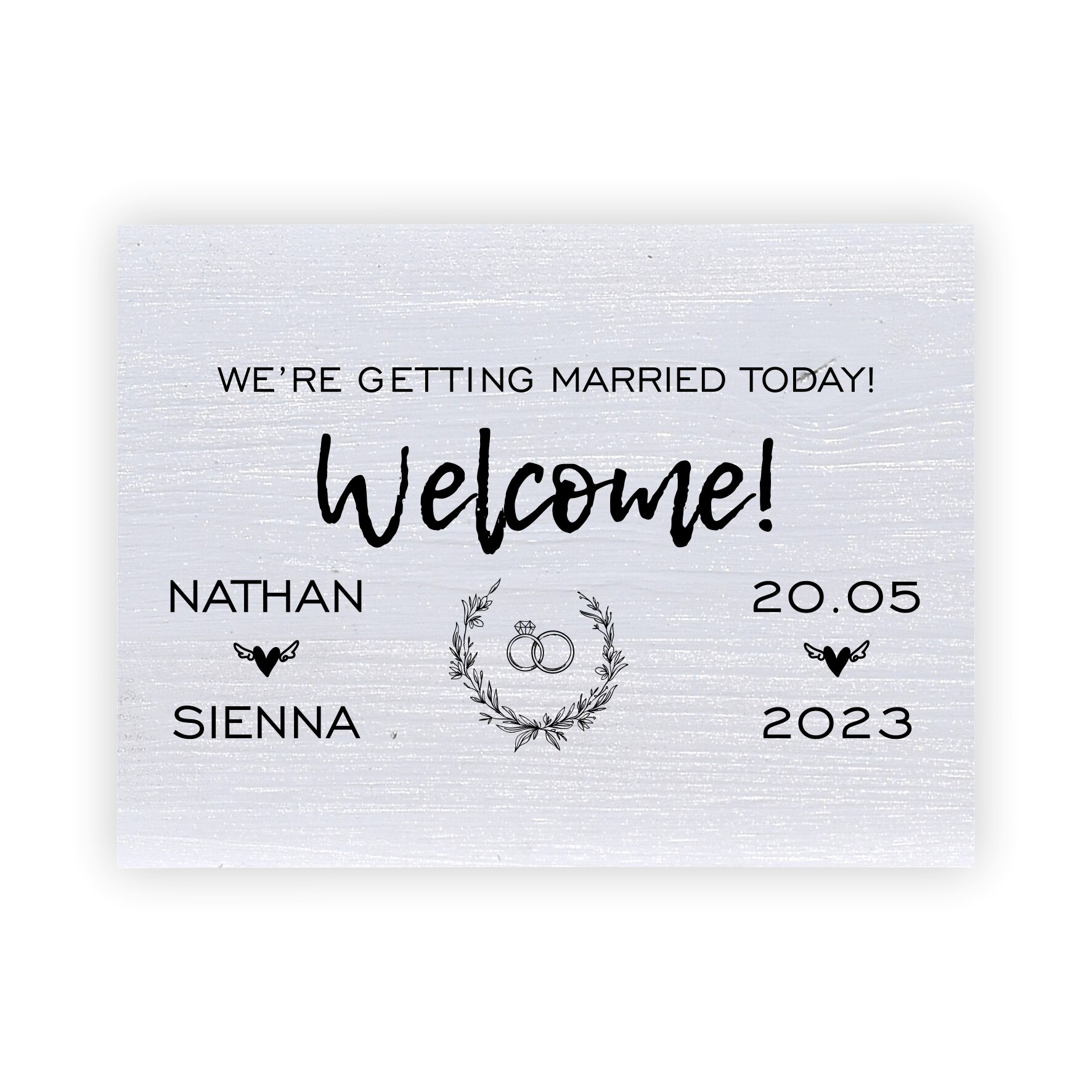 Placuta intampinare personalizata cu nume si data, Inedit Print, PN44 ...