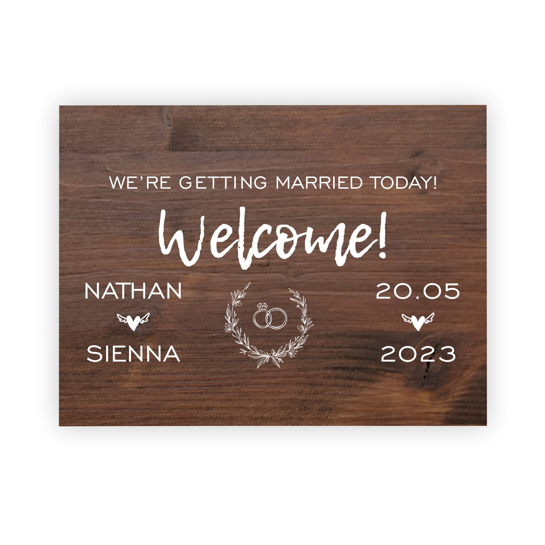 Placuta intampinare personalizata cu nume si data, Inedit Print, PN44 ...