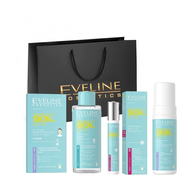 Set Eveline Cosmetics Perfect Skin.acne Solutie pentru eliminarea ...