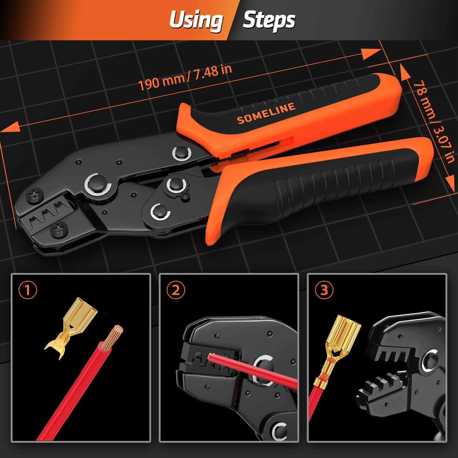 Set cleste de sertizare pini conectori cu 370 terminale conductori 0,25 ...