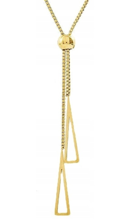 Colier dama Edibazzar, Inox, Placat cu aur, Auriu - eMAG.ro