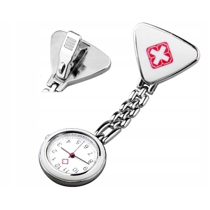 Ceas pentru asistente medicale si doctori Edibazzar, Inox, Argintiu ...