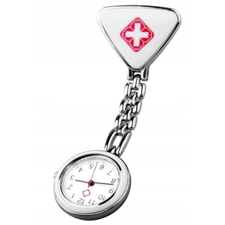 Ceas pentru asistente medicale si doctori Edibazzar, Inox, Argintiu ...