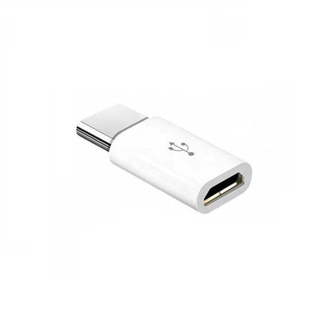 Adaptor Micro USB la USB de tip C, 23 x 10 x 5 mm, alb - eMAG.ro