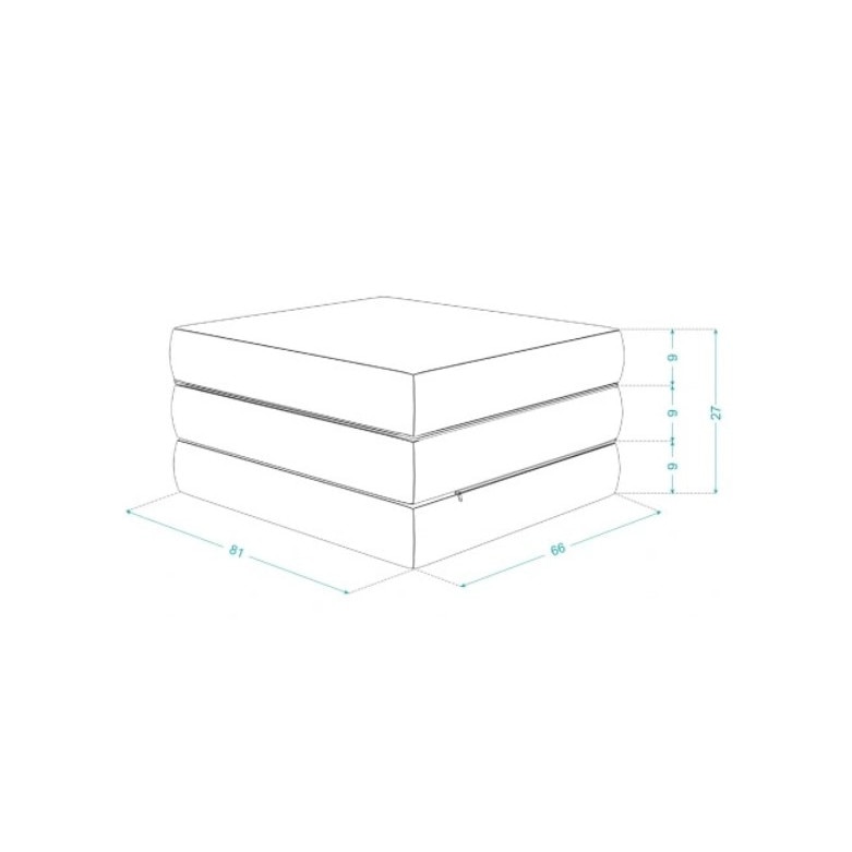 Saltea pliabila, Spij zdrowo, Alex MINI, 80x200x9 cm, spuma ...